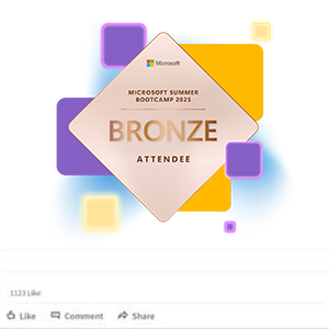 Microsoft Summer Bootcamp badge collection | ThankyouBronz