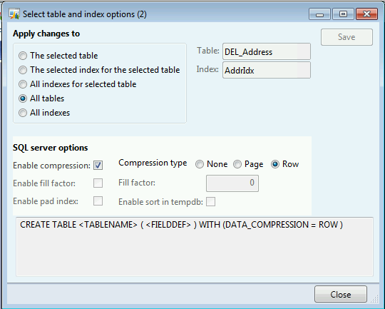 AX 2012 Database: How to enable SQL compression (Enterprise edition ...