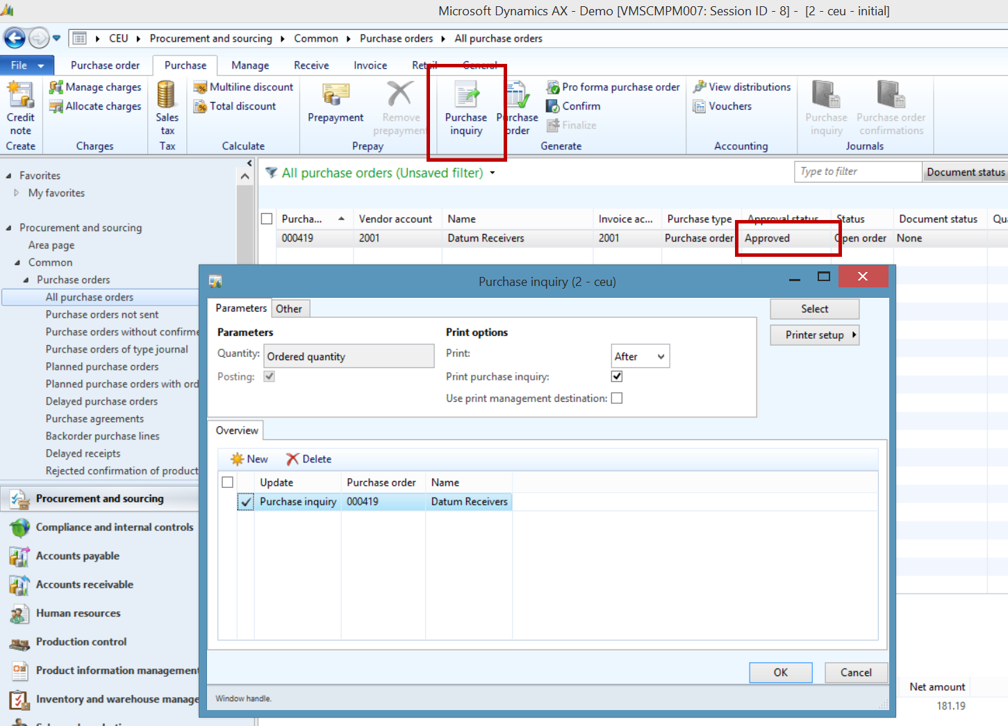 Introducing Purchase inquiries in AX 2012 R2, CU6 - Microsoft Dynamics ...