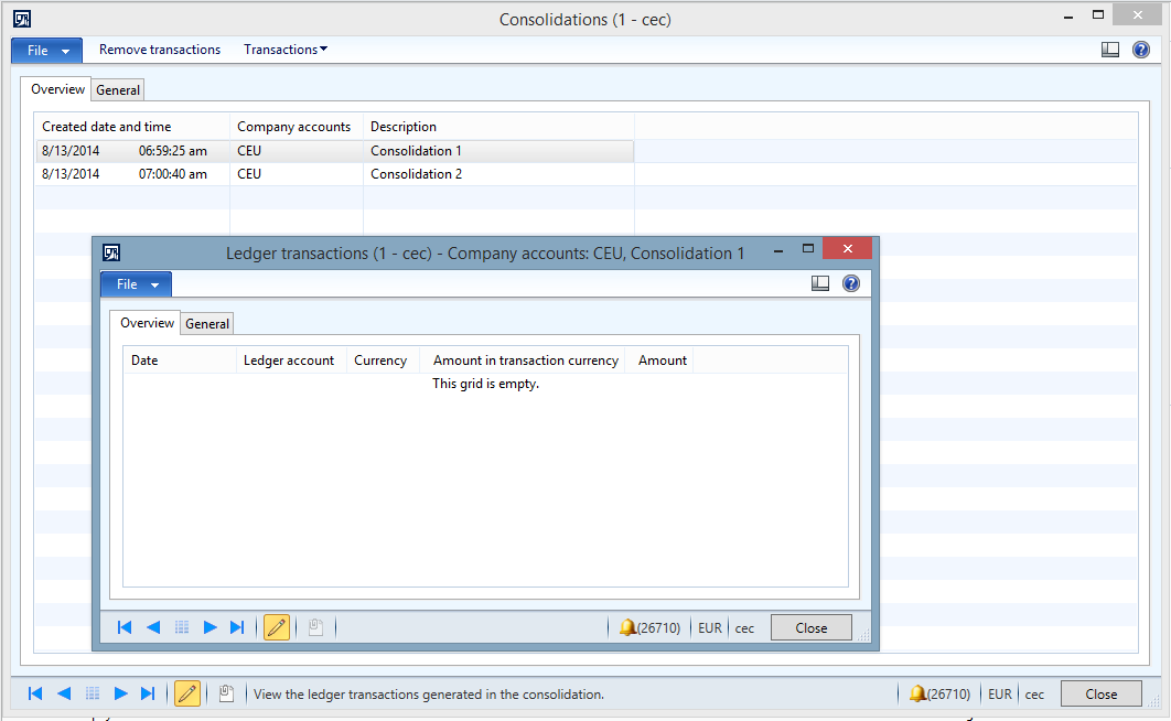 Duplicate consolidation transactions in AX 2012 - Microsoft Dynamics 365 Blog
