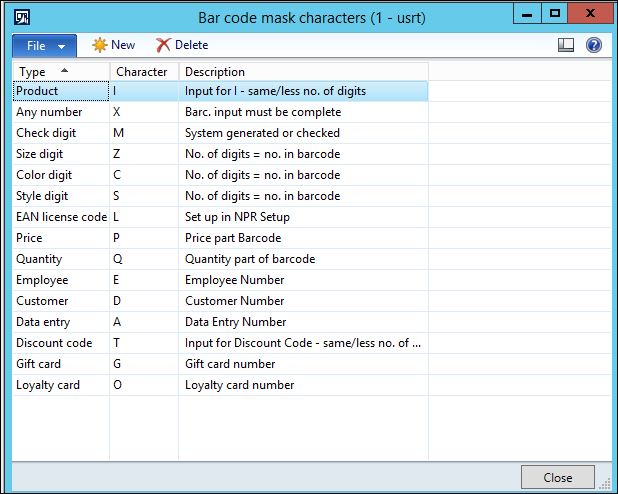 AX for Retail: Size Barcode setup and creation with number sequence ...