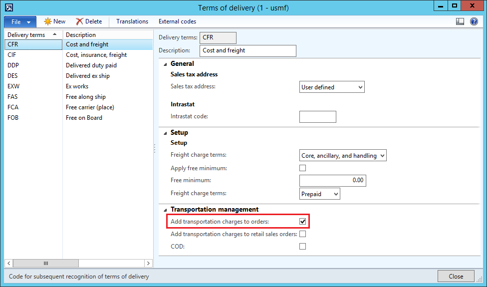 How do I account for freight charges in TMS - Microsoft Dynamics 365 Blog