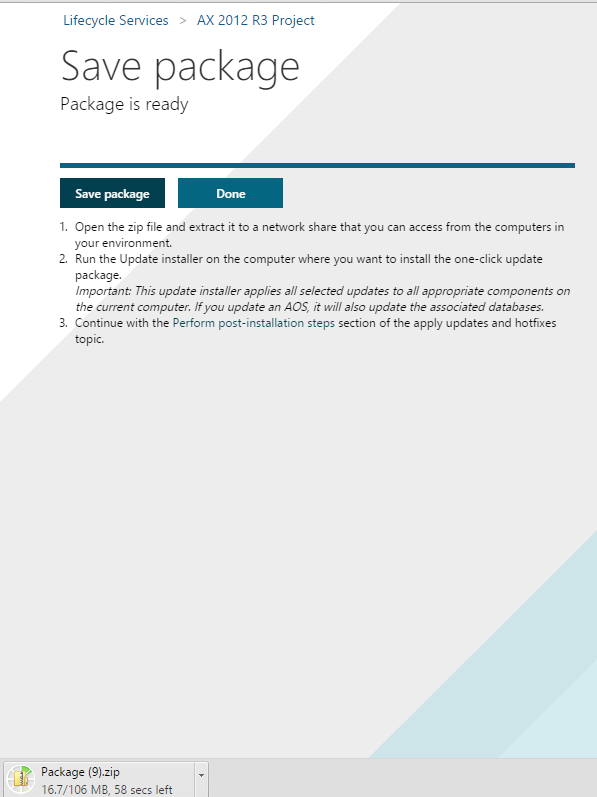 AX 2012 R3 Update Experience on Lifecycle Services - Microsoft Dynamics ...
