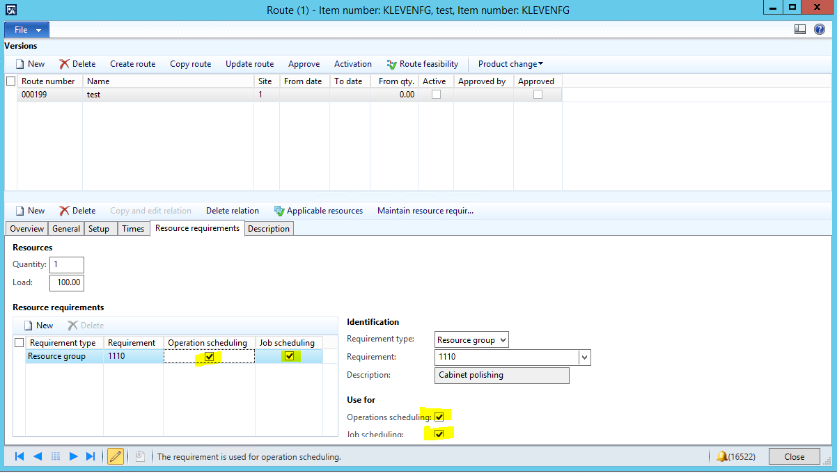 Checklist of setup and configuration items for getting Input Location from Resource assigned ...