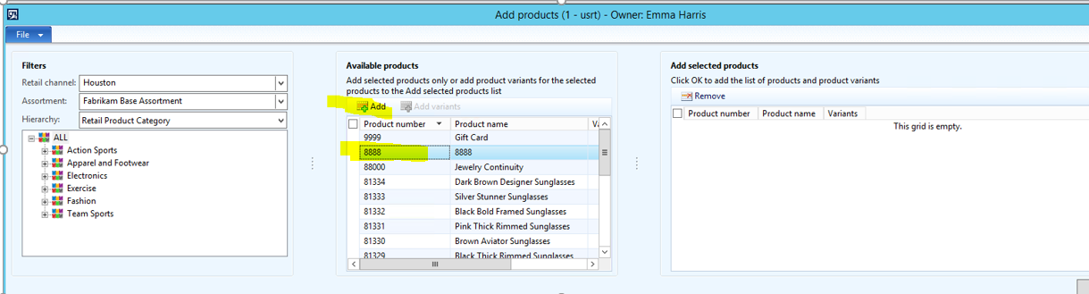 MPOS Adding a New Product to a Category Listing - Microsoft Dynamics ...