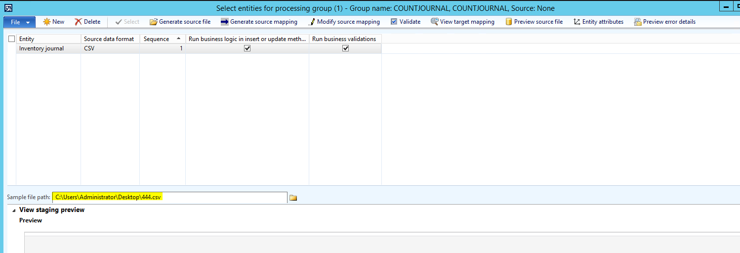 How To Use Dixf To Import An Inventory Counting Journal Into Ax 2012 From An Excel Source File