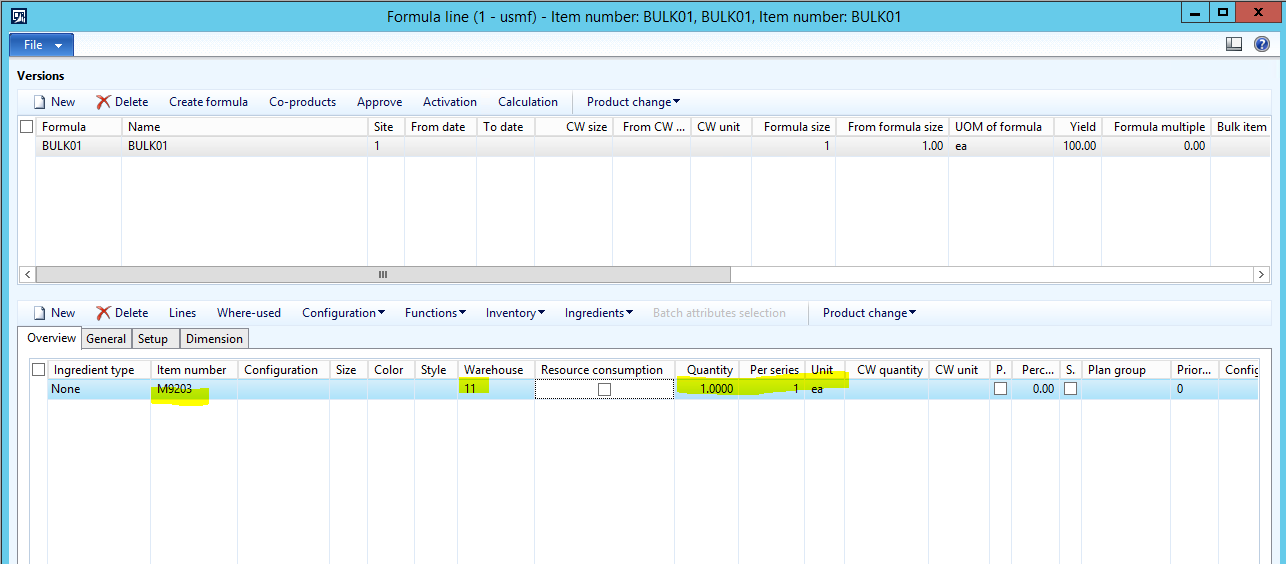 How to configure Bulk items into a Formula for a Packed Item and have ...