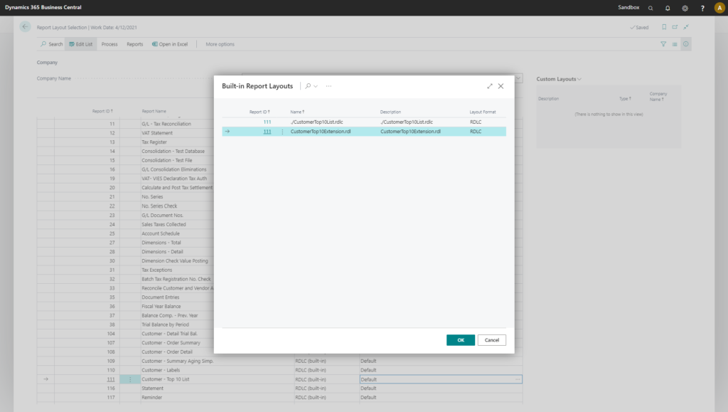 Extending reports in Business Central - Microsoft Dynamics 365 Blog
