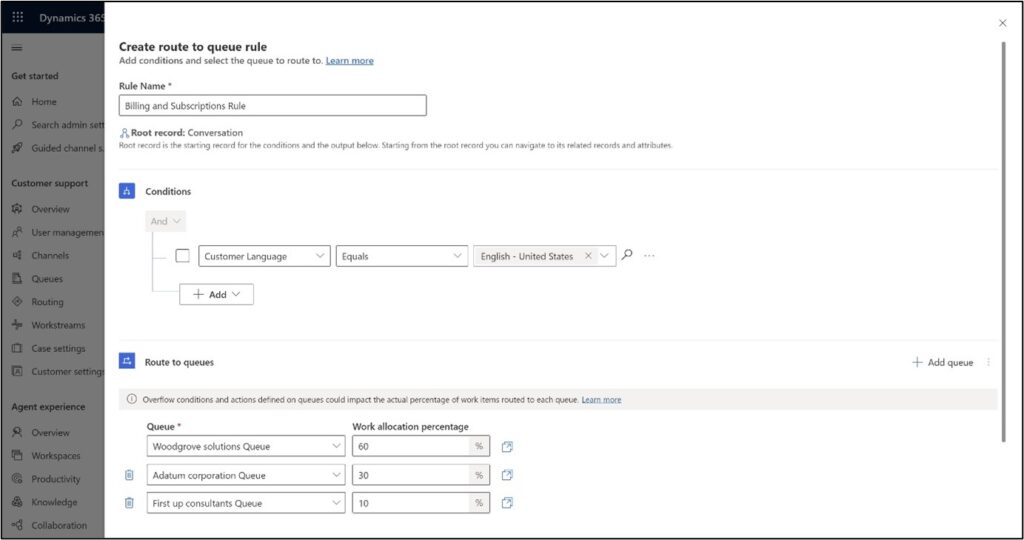 Use percentage-based routing to load-balance customer service requests - Microsoft Dynamics 365 Blog