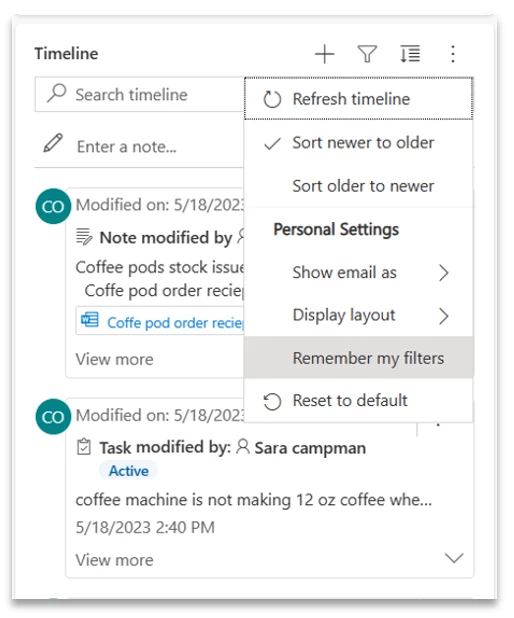 Boost your productivity with timeline enhancements - Microsoft Dynamics ...