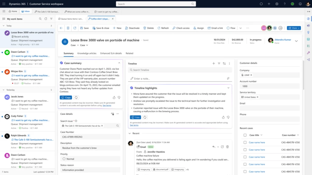 Introducing timeline highlights powered by generative AI - Microsoft Dynamics 365 Blog