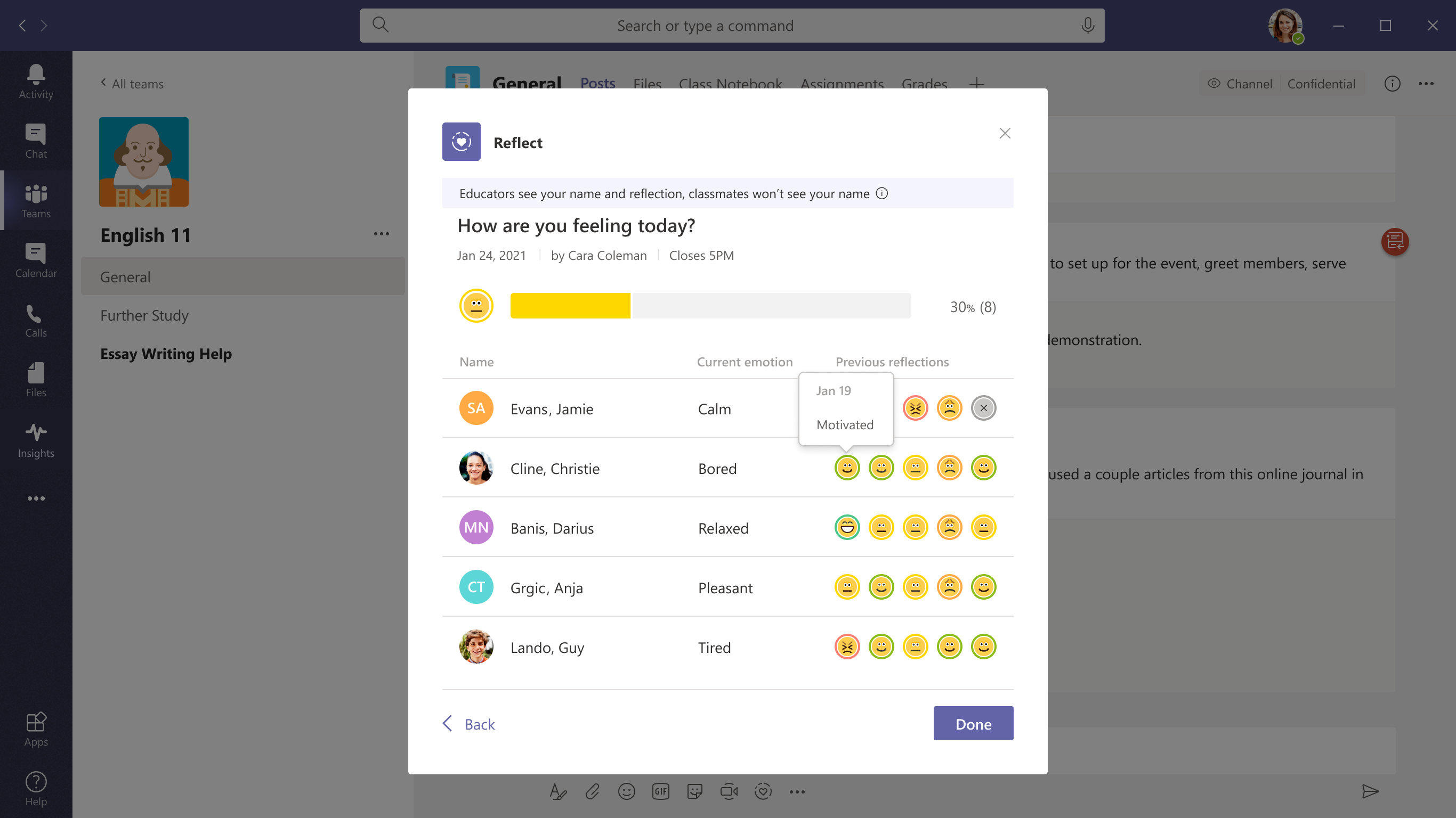 Prioritize student well-being with Reflect in Microsoft Teams ...