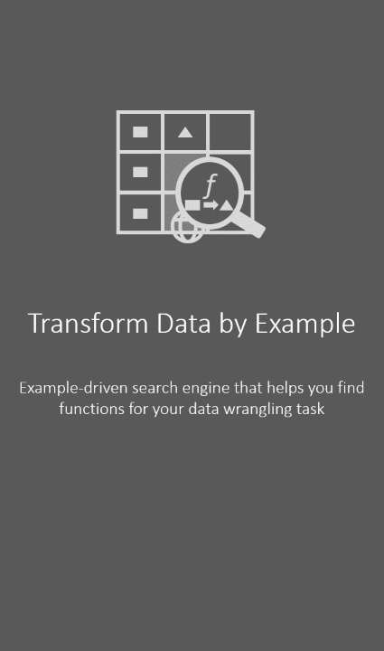 Microsoft Garage: Transform Data by Example - an add-in for Excel