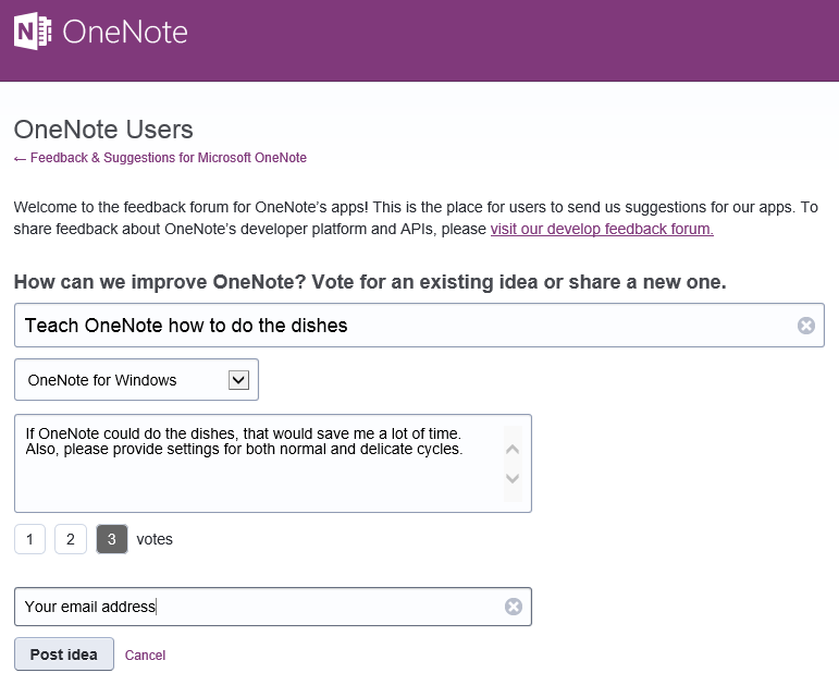 Tell us what you think about OneNote, and sign up to try out the ...