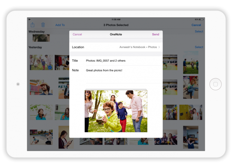 OneNote announces the Share extension for iOS 8 | Microsoft 365 Blog