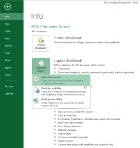 New Document Inspector features for Excel, PowerPoint and Word ...