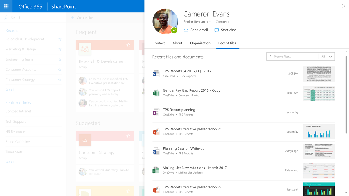 Introducing the new Office 365 profile experience | Microsoft 365 Blog