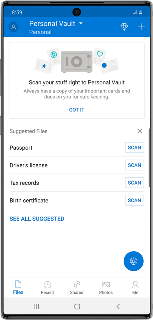 OneDrive Personal Vault brings added security to your most important ...