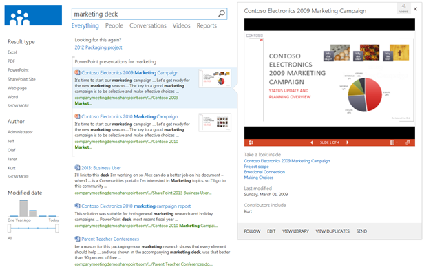 Overview of Search in SharePoint 2013 | Microsoft 365 Blog