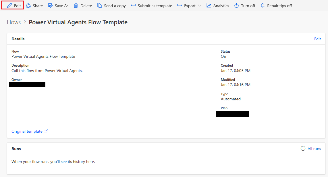 Access and edit your Power Automate flows from the Power Virtual Agents ...