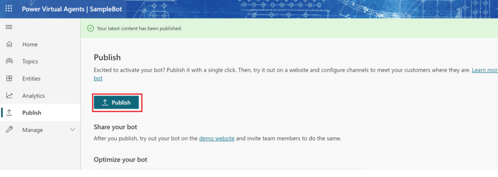 Make your Power Virtual Agents bot start the conversation using a custom canvas | Microsoft ...