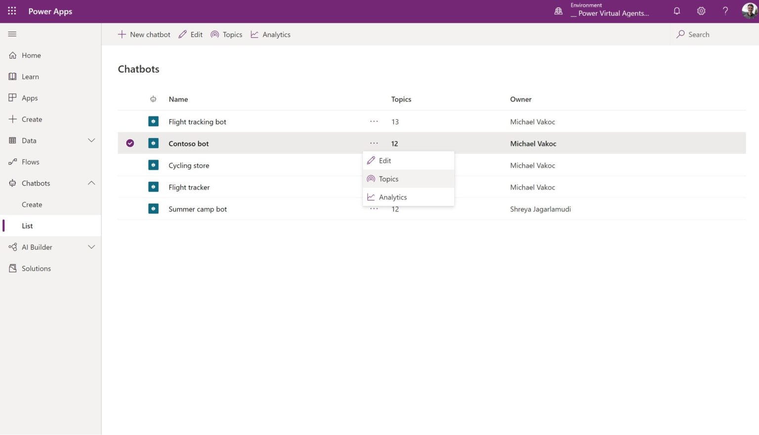 Create and manage your chatbots from Power Apps | Microsoft Copilot Blog