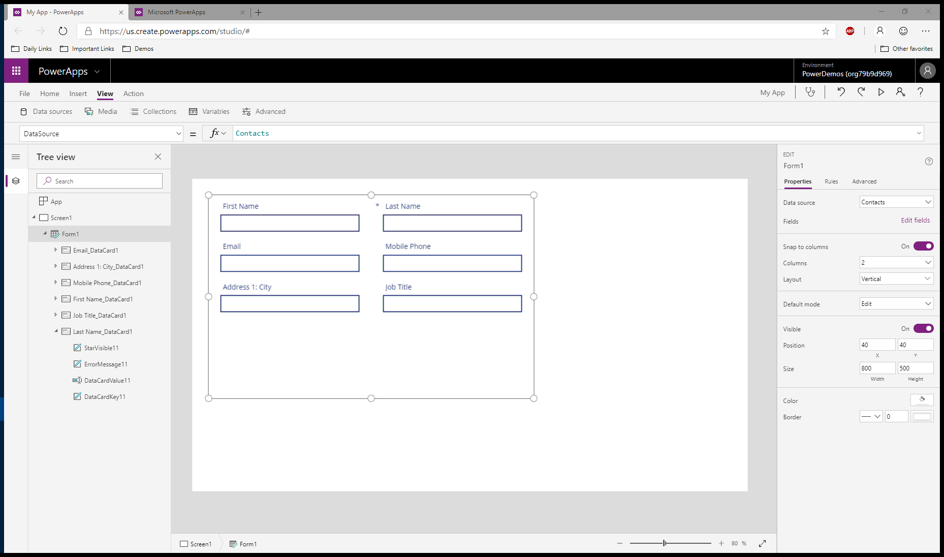 Add new fields while creating your canvas app - Microsoft Power ...