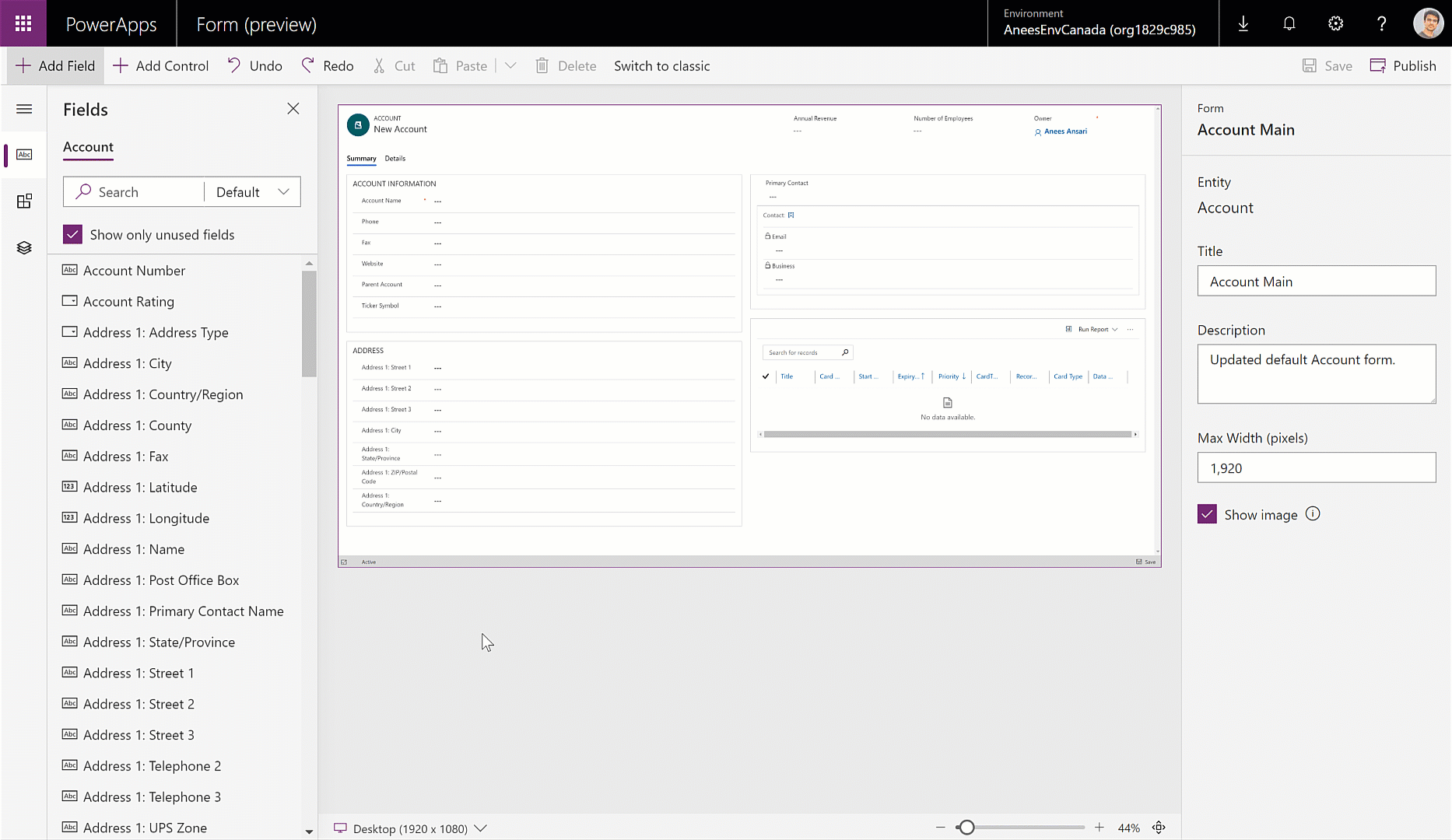 Easily add and move fields and controls on a form using drag-drop and ...