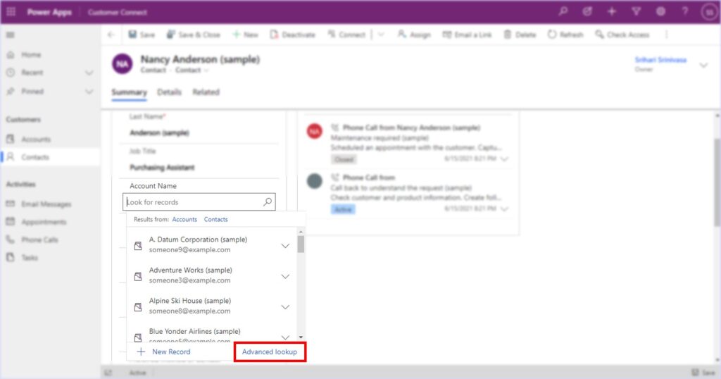 Advanced lookup experience in model-driven Power Apps - Microsoft Power ...
