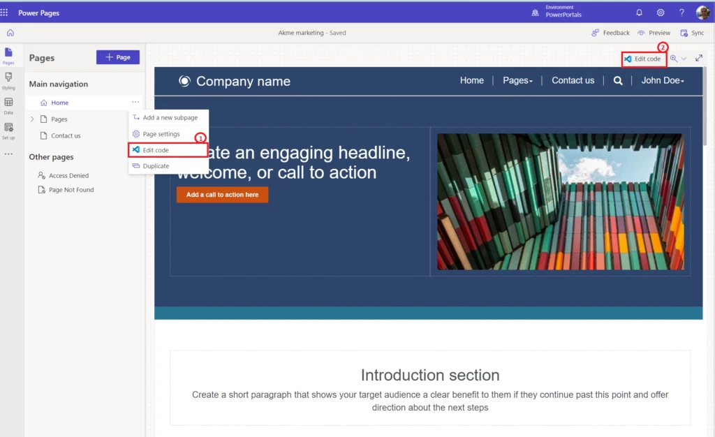Edit Power Pages code with Visual Studio Code for web - Microsoft Power Platform Blog