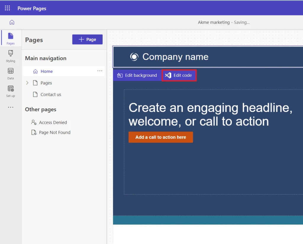 Edit Power Pages code with Visual Studio Code for web - Microsoft Power Platform Blog