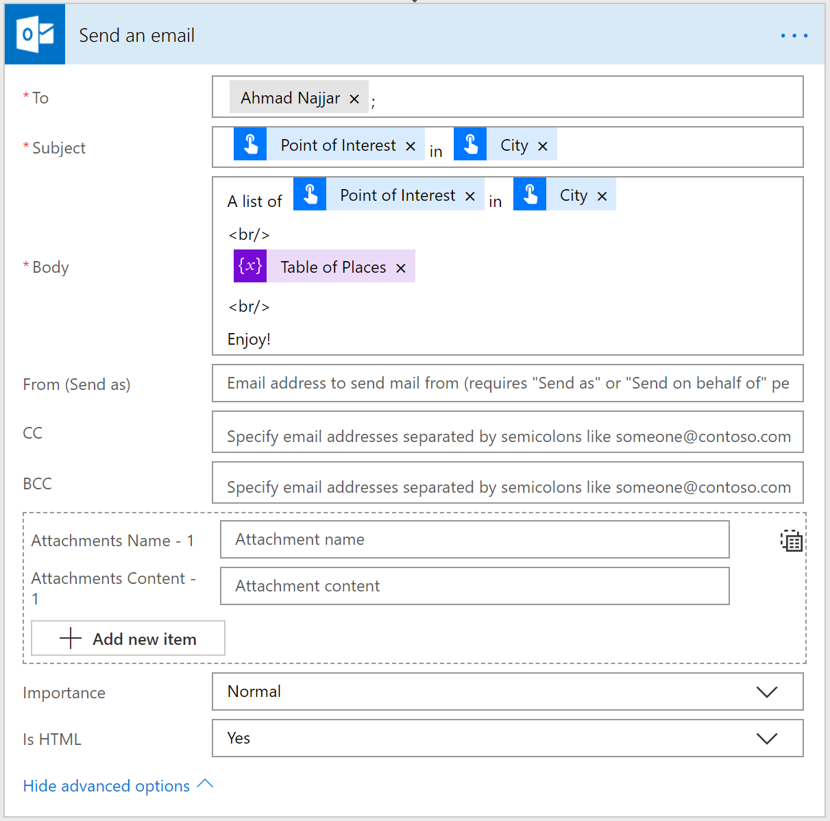 Advanced | Flow of the Week: Get an email with a list of places in your ...