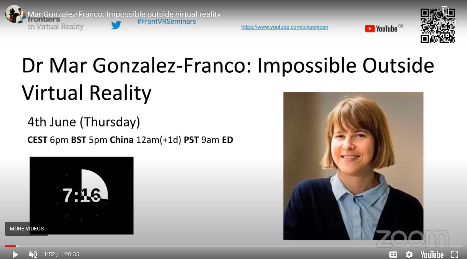 Frontiers in Virtual Reality Online Seminar Series 2020 - "Impossible ...