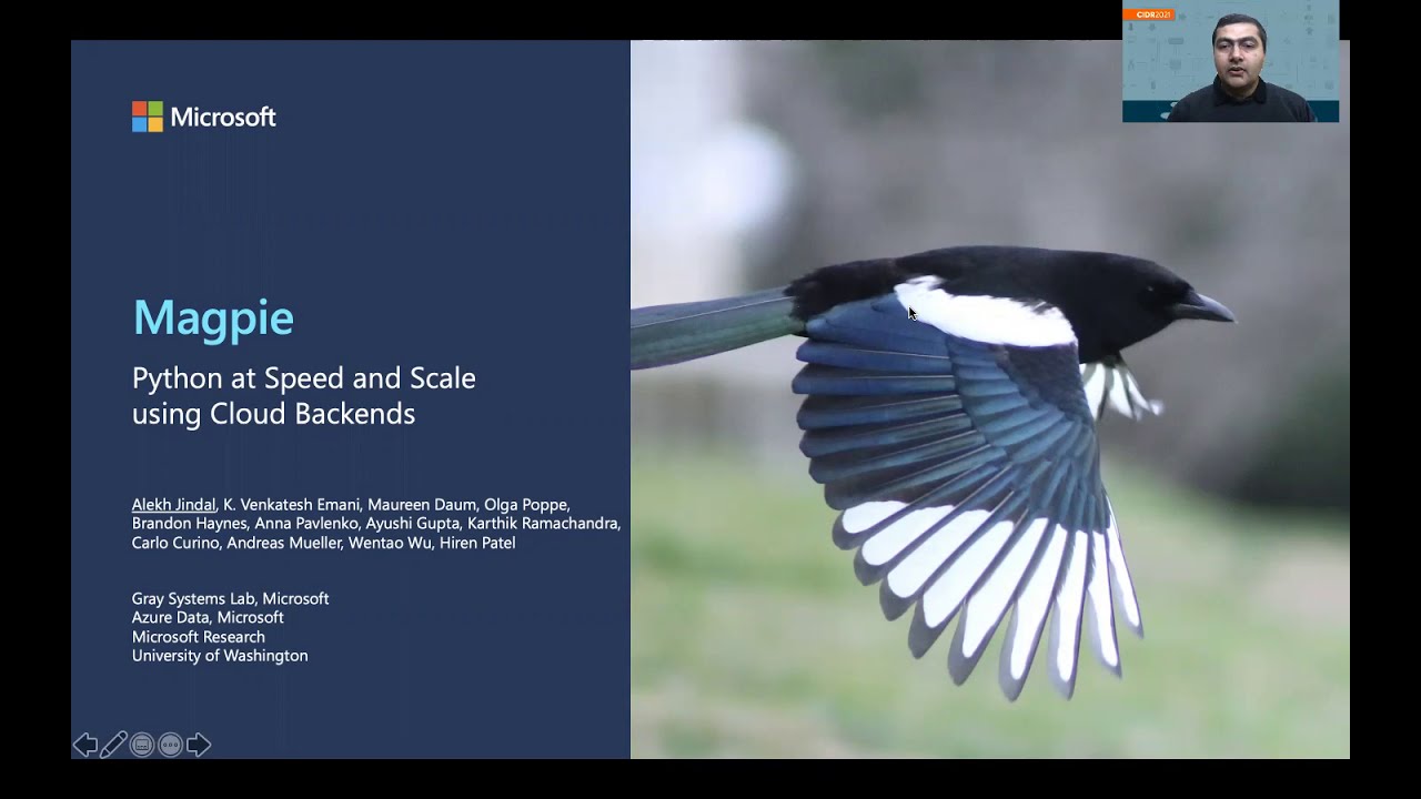 Magpie: Python at Speed and Scale using Cloud Backends, CIDR 2021 ...