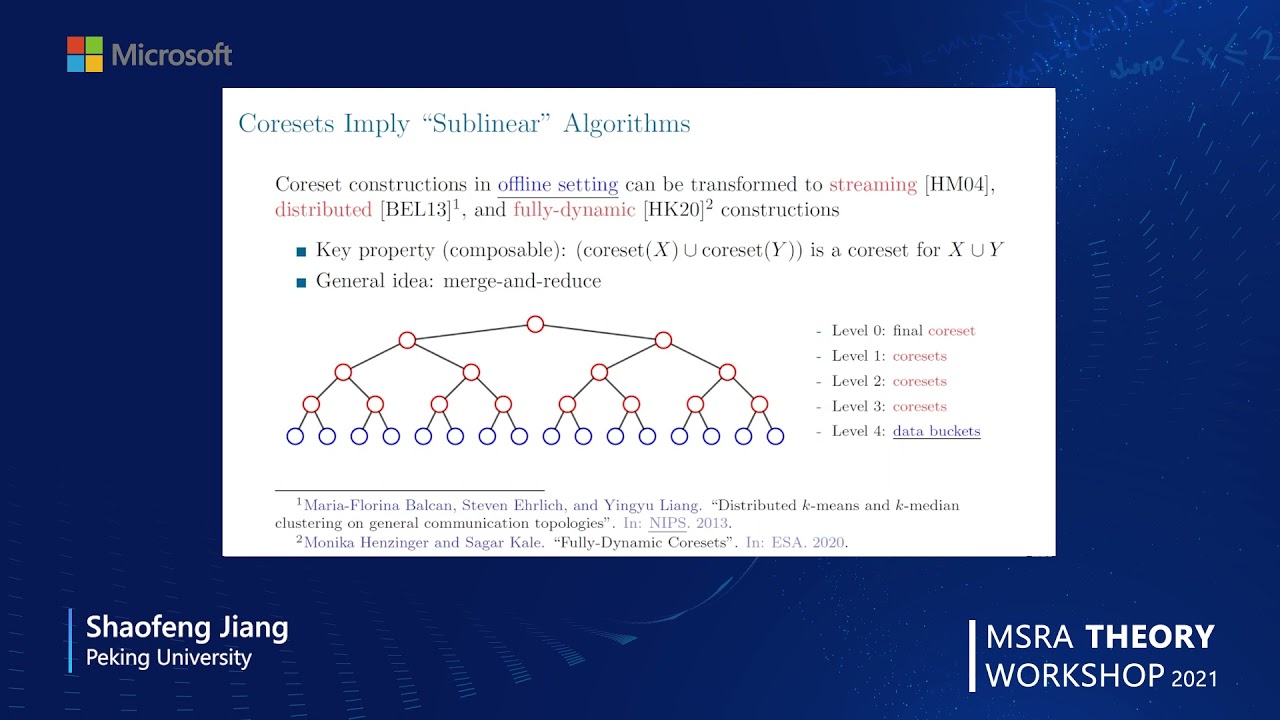 Talk: Coresets for Clustering with Missing Values - Microsoft Research