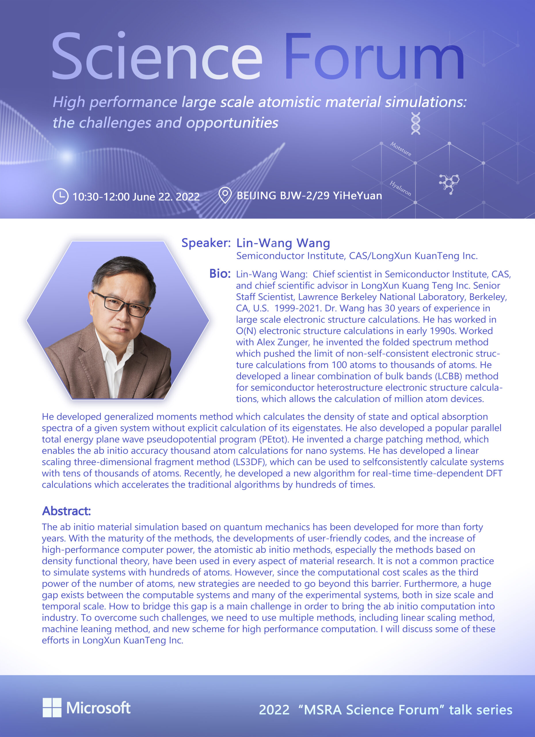 MSR Asia Science Forum - Microsoft Research