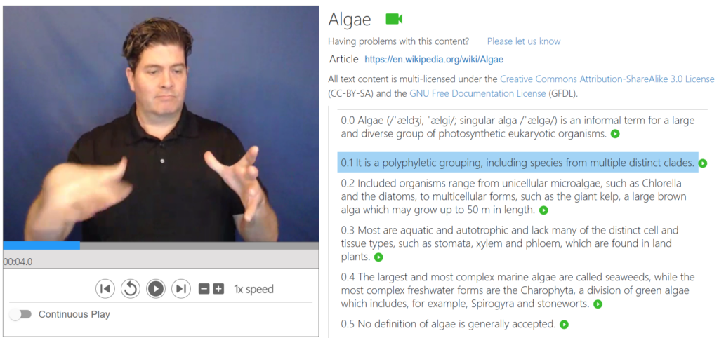 ASL STEM Wiki - Microsoft Research: Dataset-description