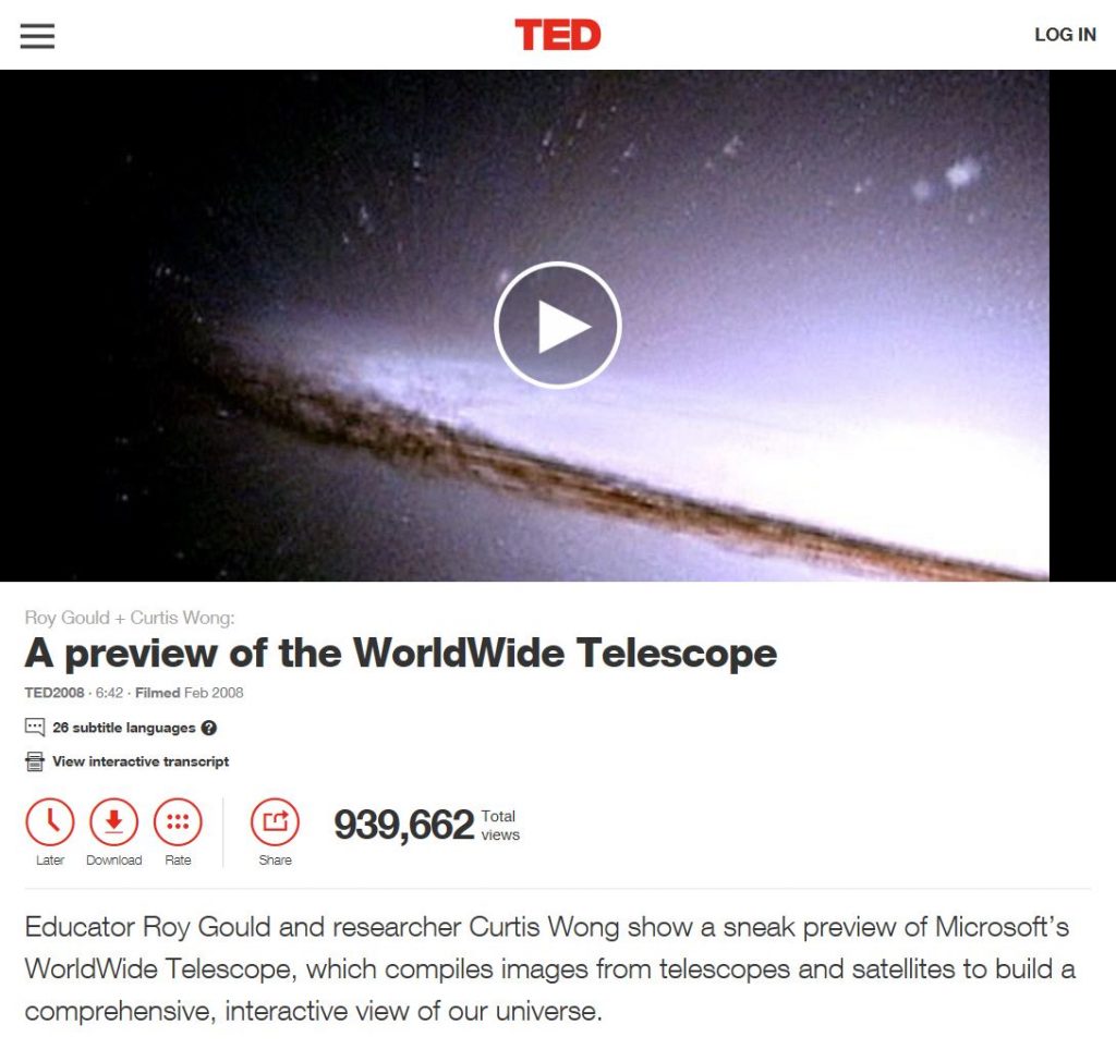 TED 2008 Preview of the Worldwide Telescope - Microsoft Research