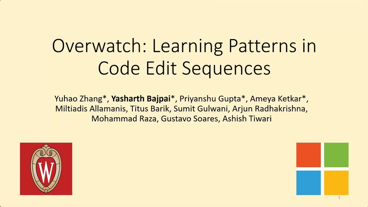 [OOPSLA 2023] Overwatch: Learning Patterns in Code Edit Sequences ...