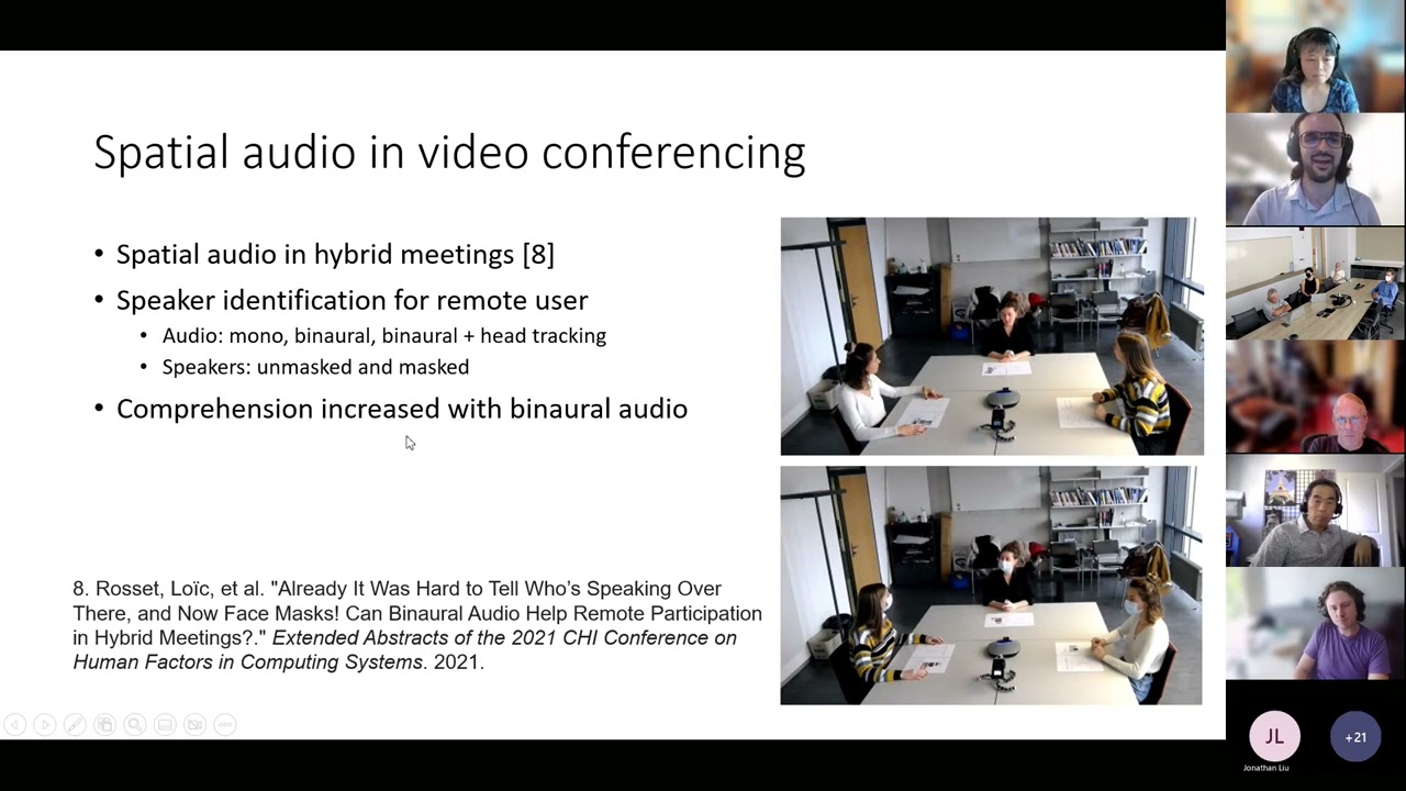 Binaural spatial audio positioning in video calls - Microsoft Research