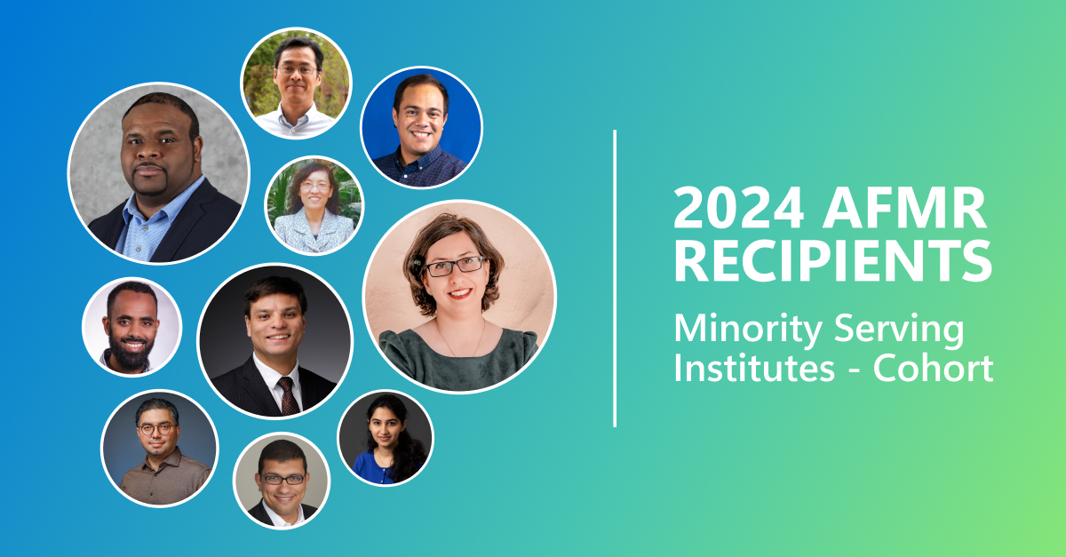 Announcing recipients of the AFMR Minority Serving Institutions grant ...