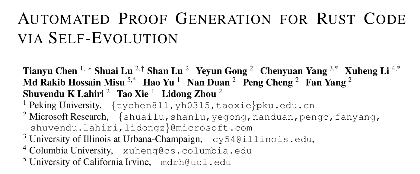 Rust自动形式化证明、LLMs图模式理解、机械臂动作模仿 - Microsoft Research