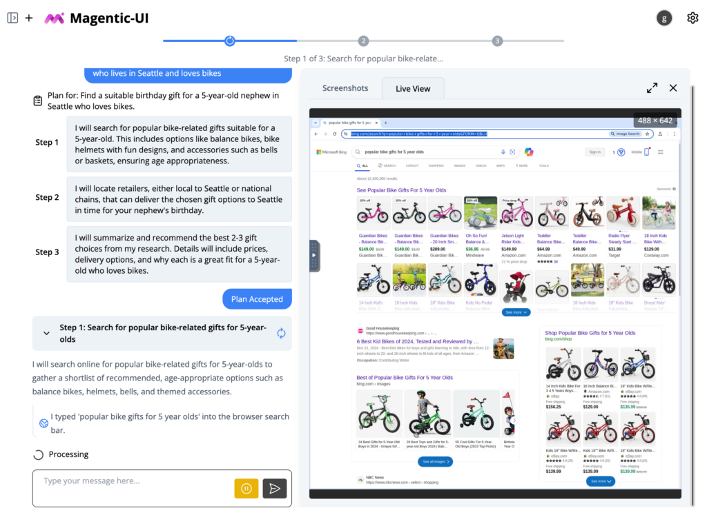 Magentic-UI, an experimental human-centered web agent - Microsoft Research