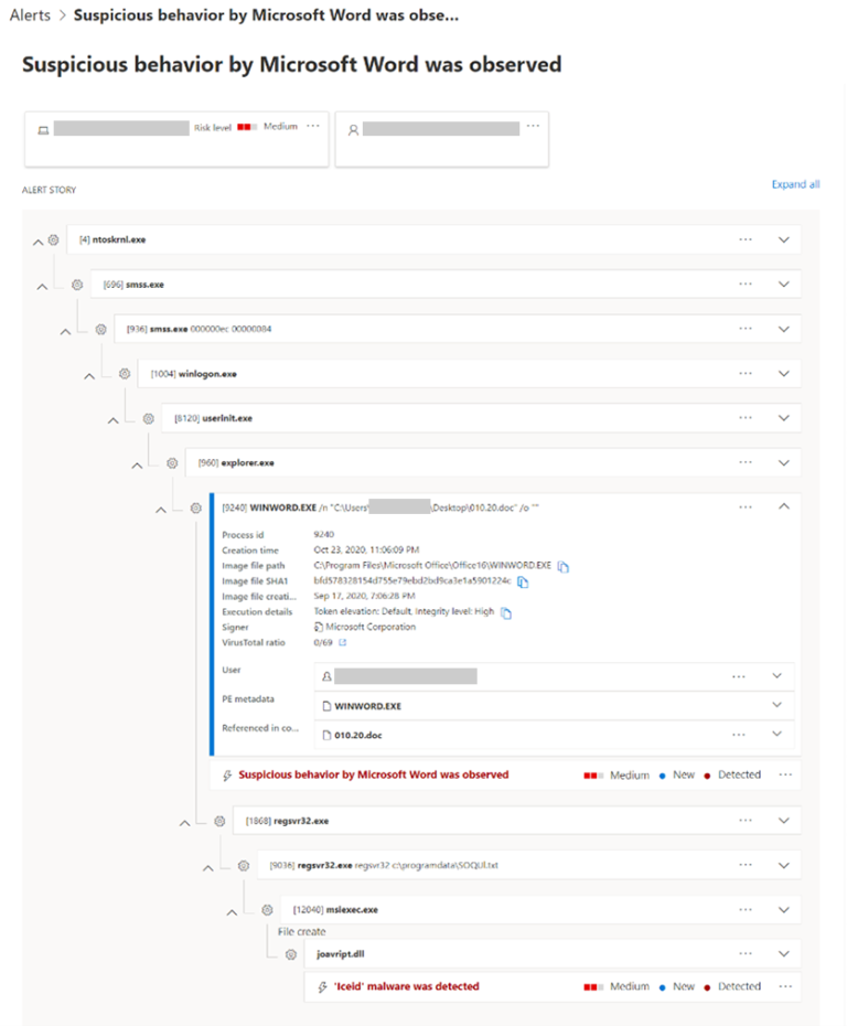 EDR in block mode stops IcedID cold | Microsoft Security Blog