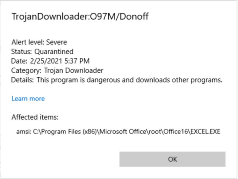 XLM + AMSI: New runtime defense against Excel 4.0 macro malware ...