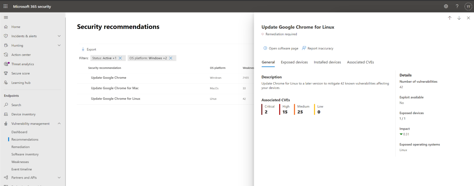 Threat and Vulnerability Management now supports all major platforms ...