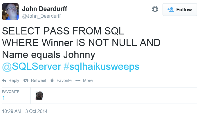 #SQLHaikusweeps – We have a winner! - Microsoft SQL Server Blog