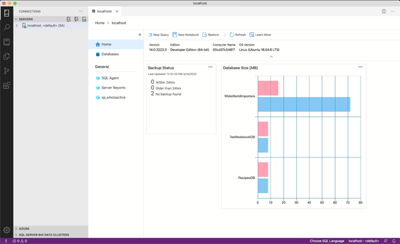 The April 2020 release of Azure Data Studio is now available ...